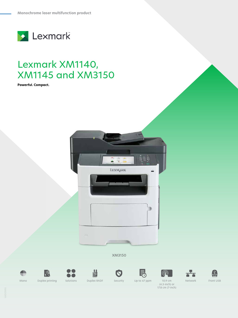 Lexmark XM1140 XM1145 XM3150 Brochure | PDF | Computer Security | Security