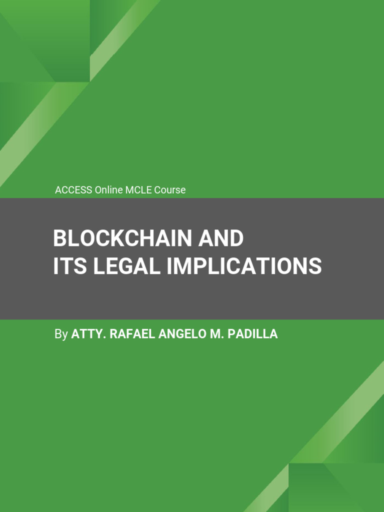 Downloadable PDF - Blockchain and Its Legal Implications | PDF | Cryptocurrency | Economies