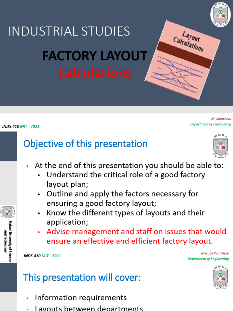 Lecture 12 - Plant Layout Calculations | PDF | Engineering ...