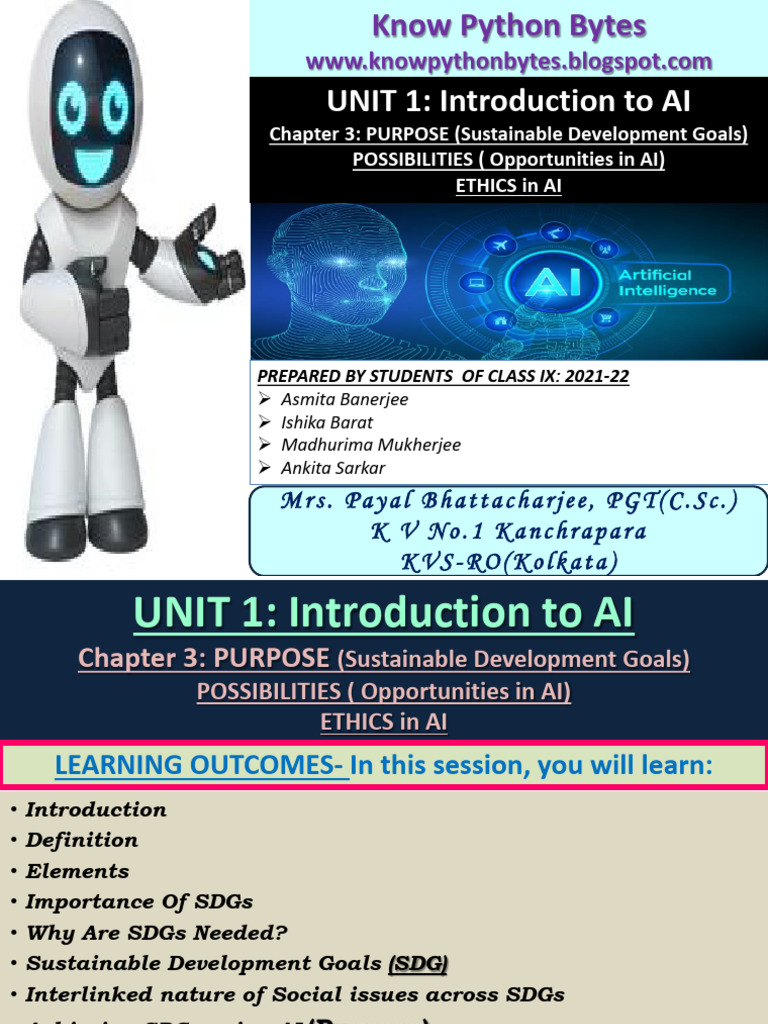 Ch3 AI Class IX Purpose Possibilities Ethics | PDF | Artificial ...