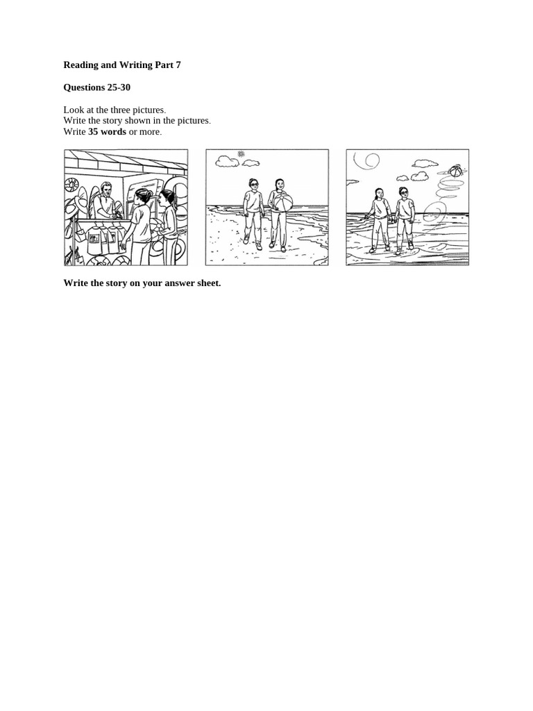 KET Picture Story Writing Guide | PDF