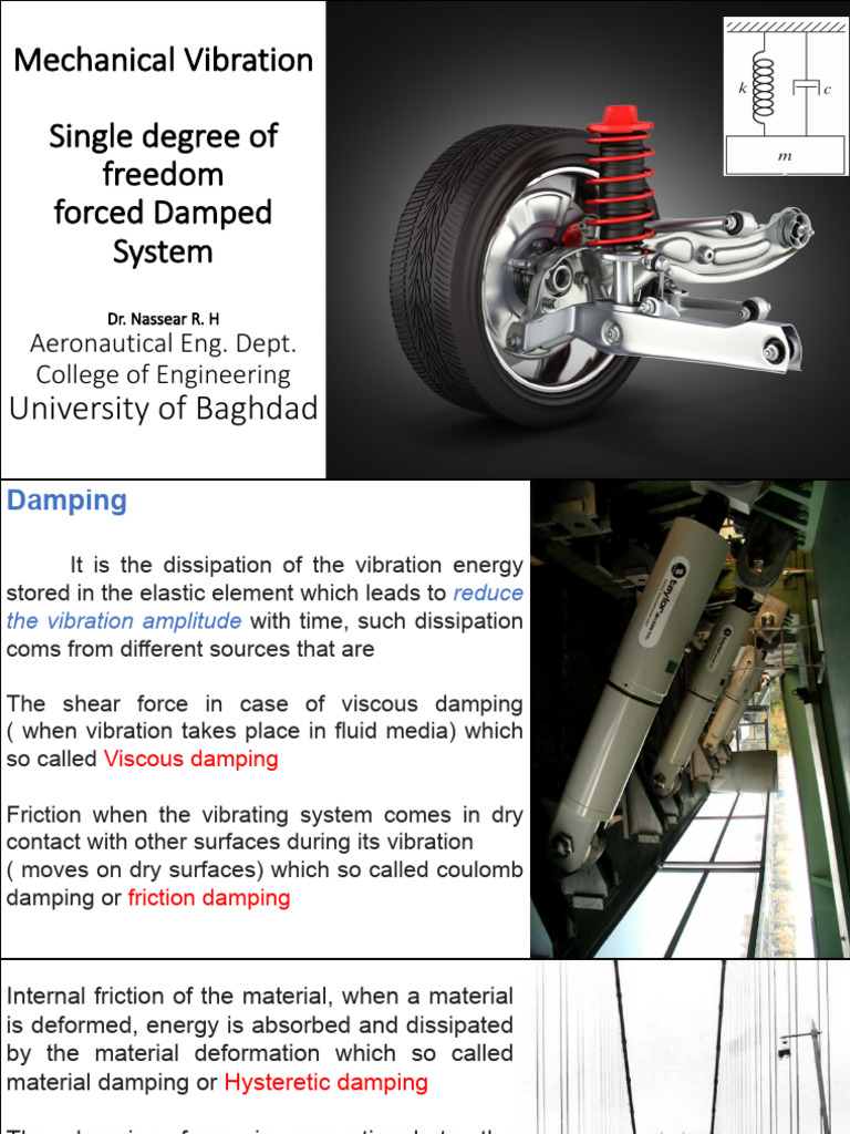 Vibration of Forced Damped System | PDF | Damping | Friction