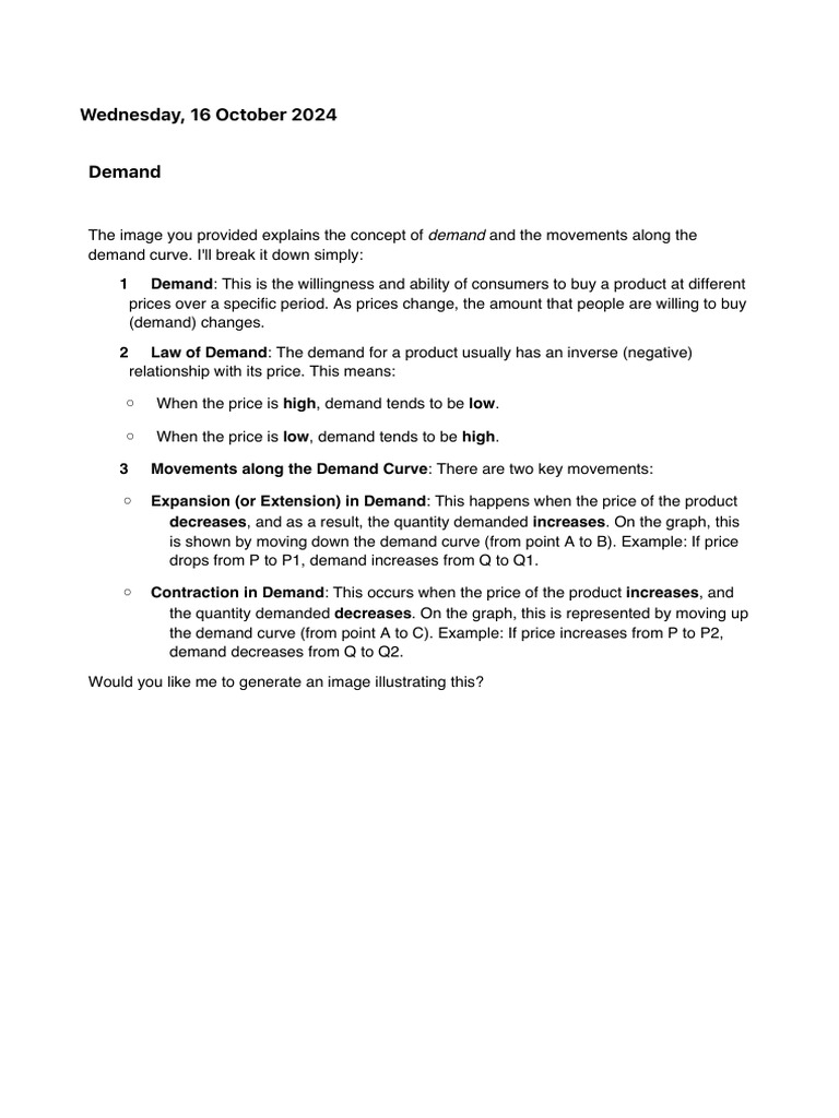 Understanding Demand and Its Curve | PDF