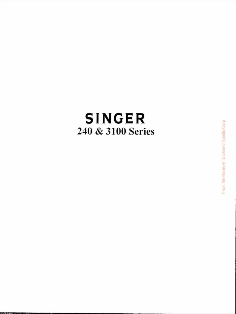 Singer 240 - 3100SERIES | PDF