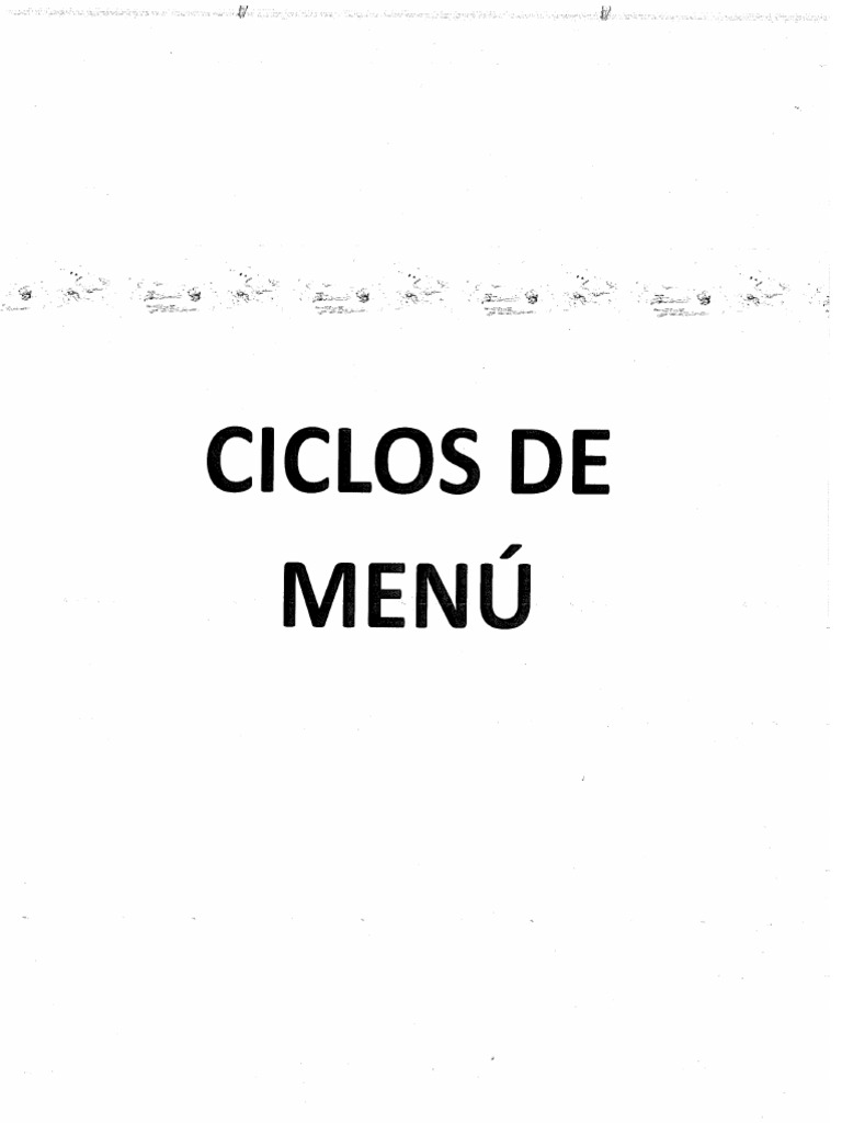 Ciclos de Menu Ok | PDF