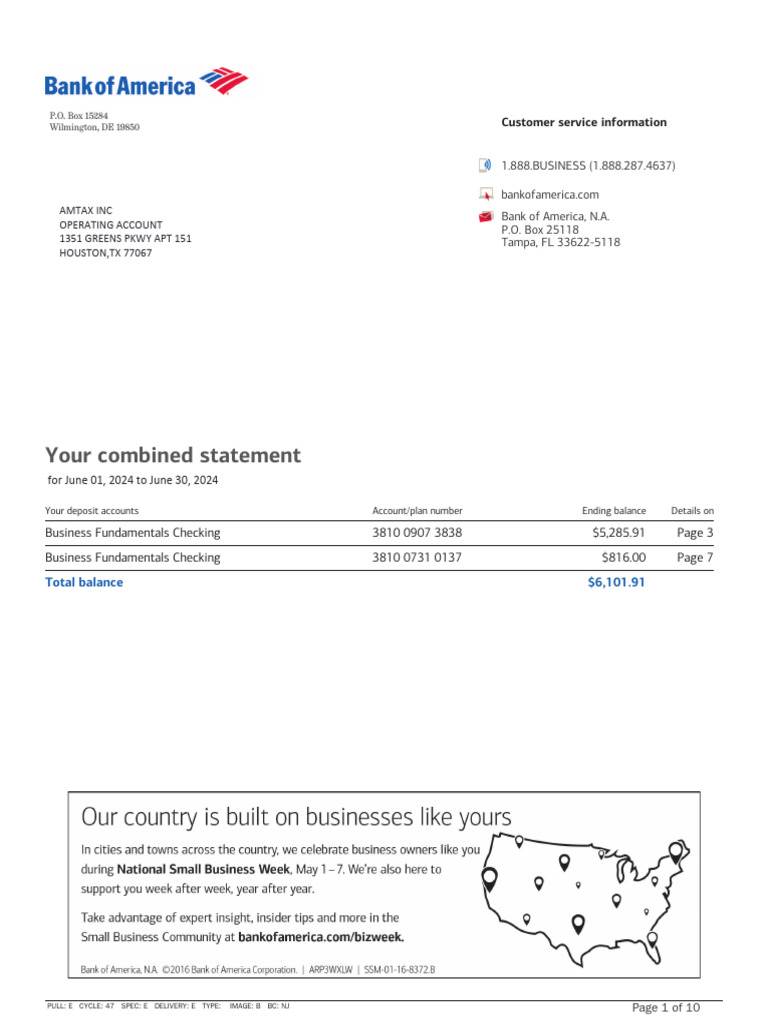 BOA Statement 2 PDF | PDF | Overdraft | Transaction Account