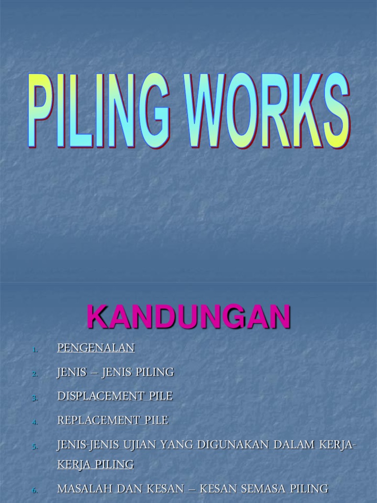 Piling Works | PDF