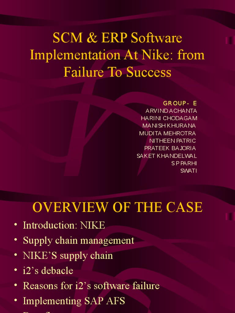 Nike's SAP ERP Implementation Success | PDF | Supply Chain Management ...