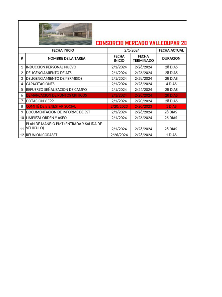 Plan de Tareas Febrero 2024 | PDF