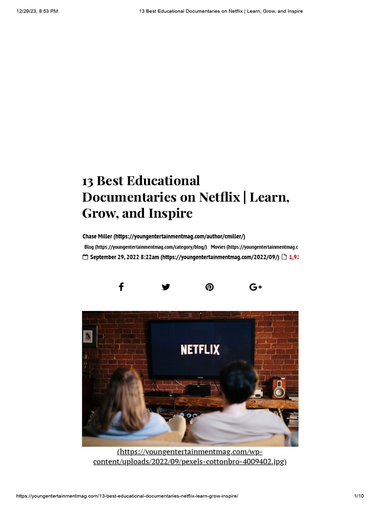 Top 13 Educational Documentaries on Netflix | PDF