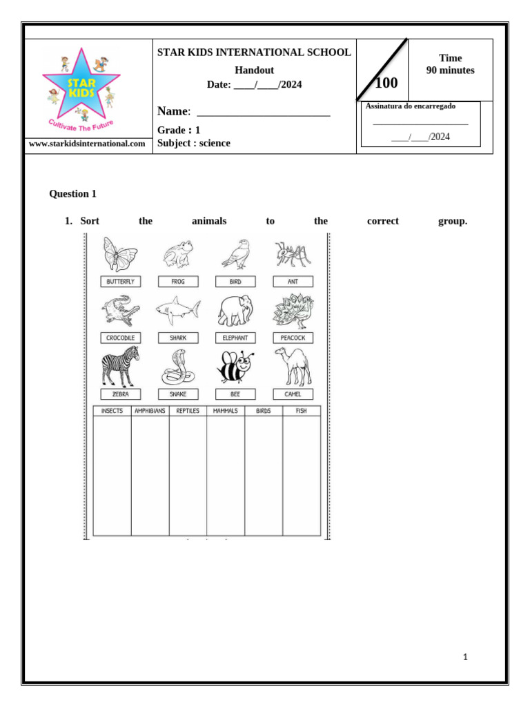 Science handout grade 1_035955 | PDF