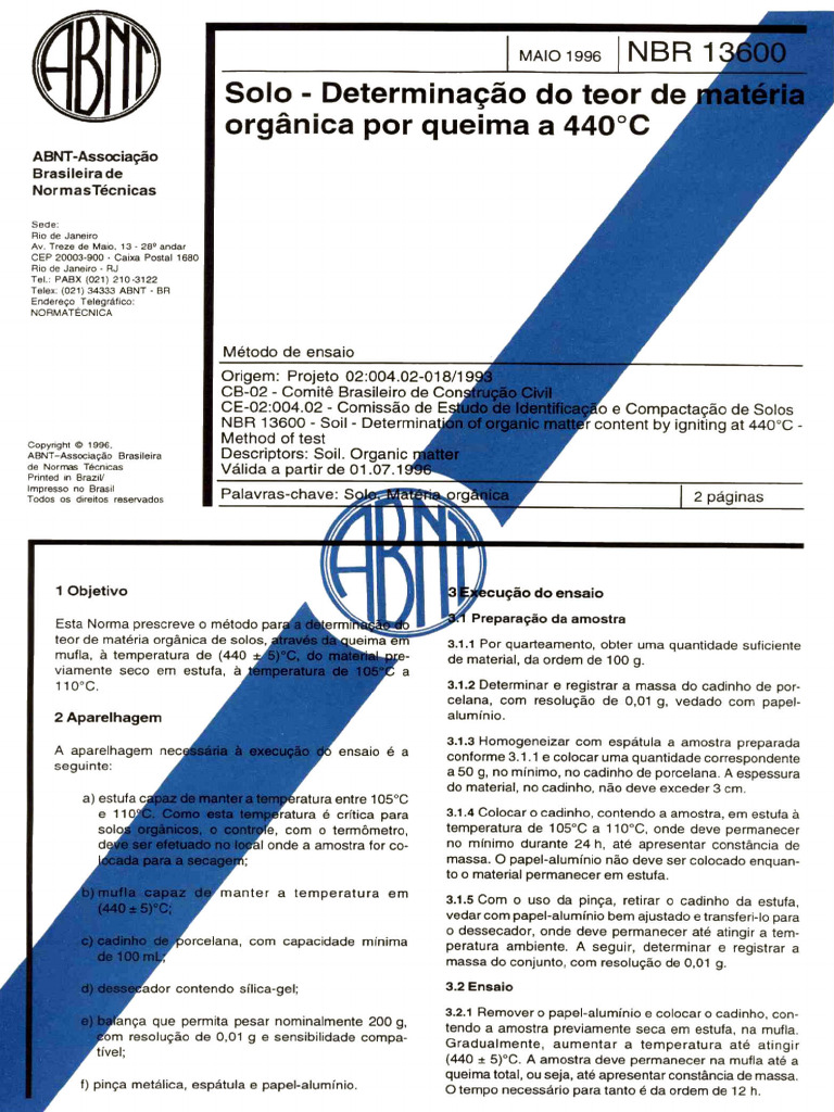 NBR 13600 | PDF
