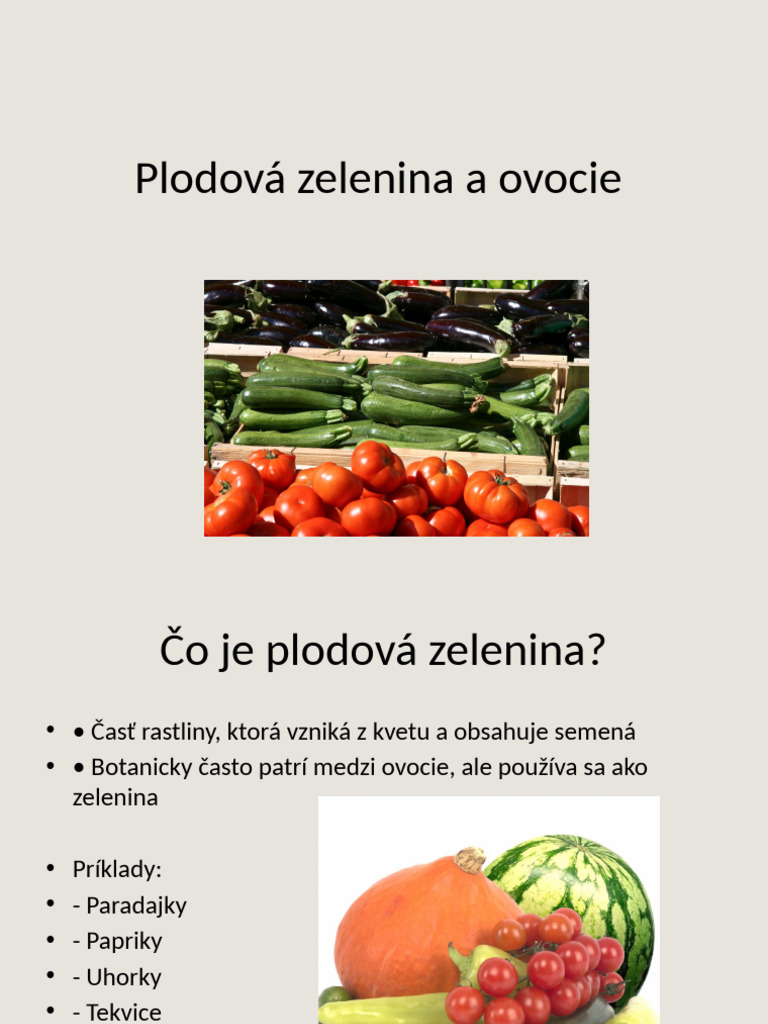 Plodova Zelenina A Ovocie | PDF