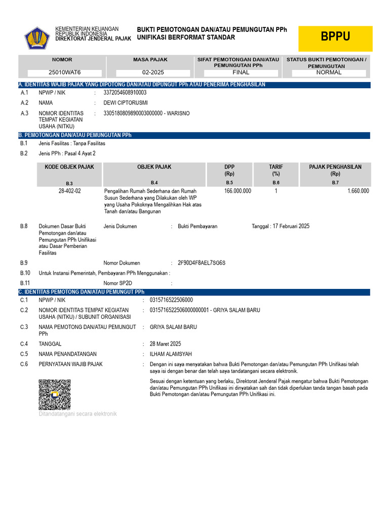 M_01-DOC001_SPT_Unifikasi_BPU_25010WAT6 | PDF