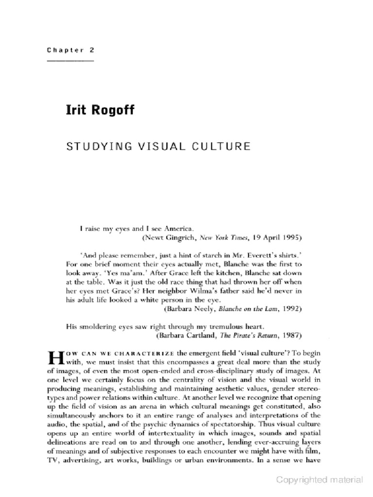 Irit Rogoff, Studying Visual Culture | PDF
