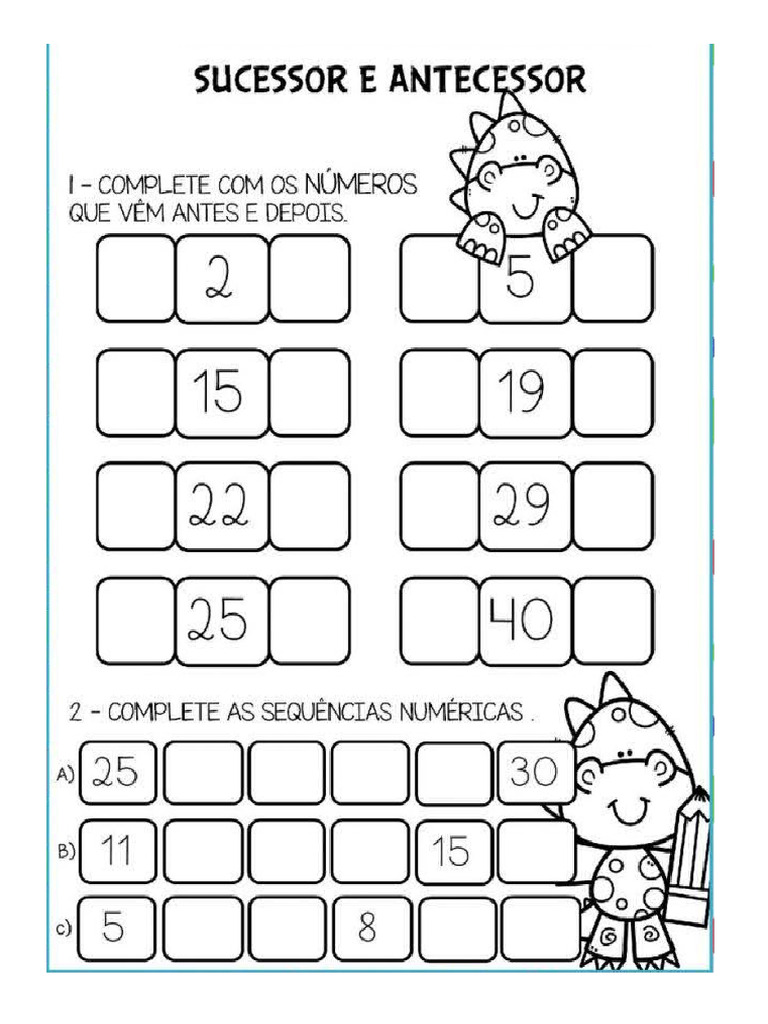 antecessor e sucessor | PDF