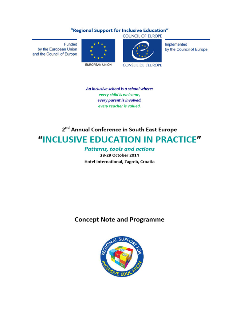 Agenda Conference Inclusive Education in Practice | PDF | Inclusion ...