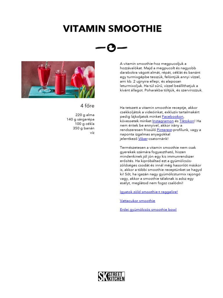 Vitamin Smoothie | PDF