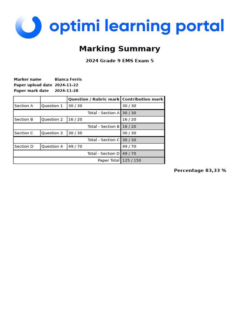 2024 9 EMS Exam 5 | PDF