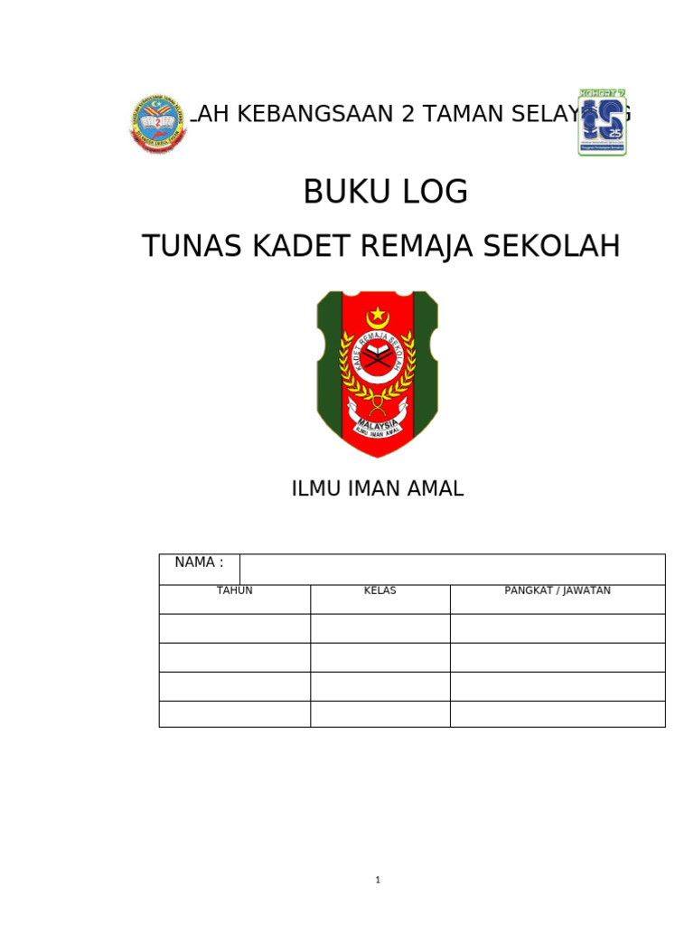 Buku Log TKRS Modul SK2TS | PDF