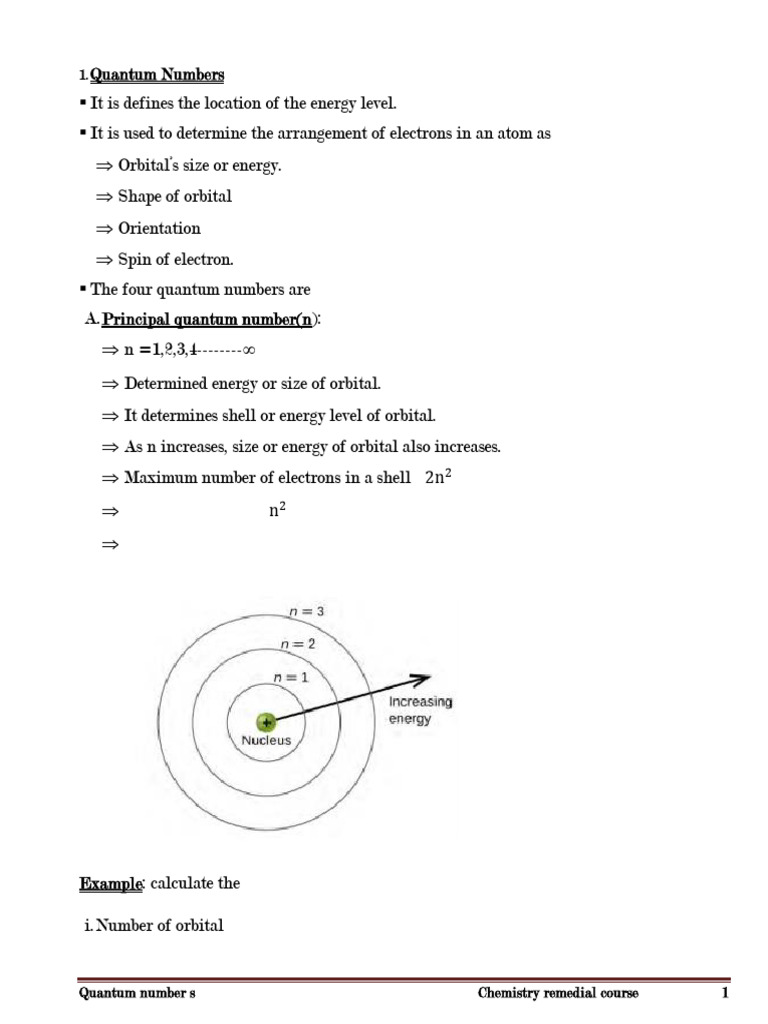 Understanding Quantum Numbers | PDF | Atomic Orbital | Energy Level