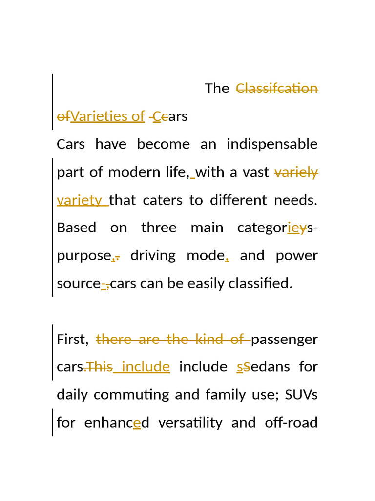 Classification of Car Varieties | PDF