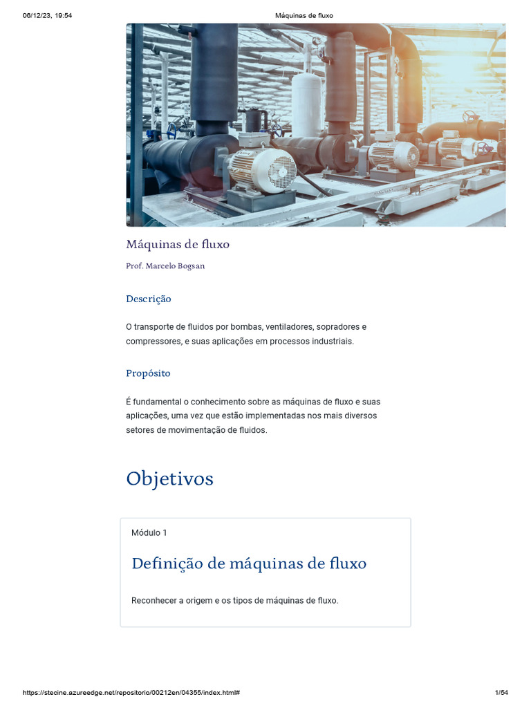 Máquinas de fluxo | PDF | Bomba | Motores