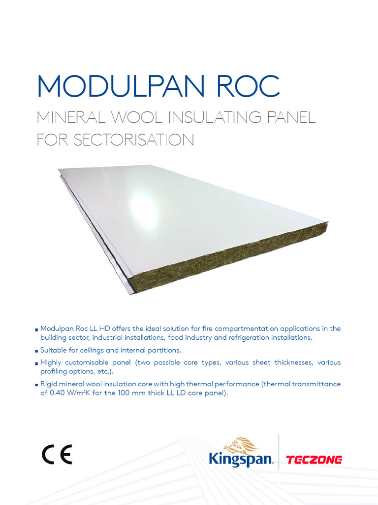 Teczone Modulpan Roc Data Sheet en | PDF | Building | Mechanical ...