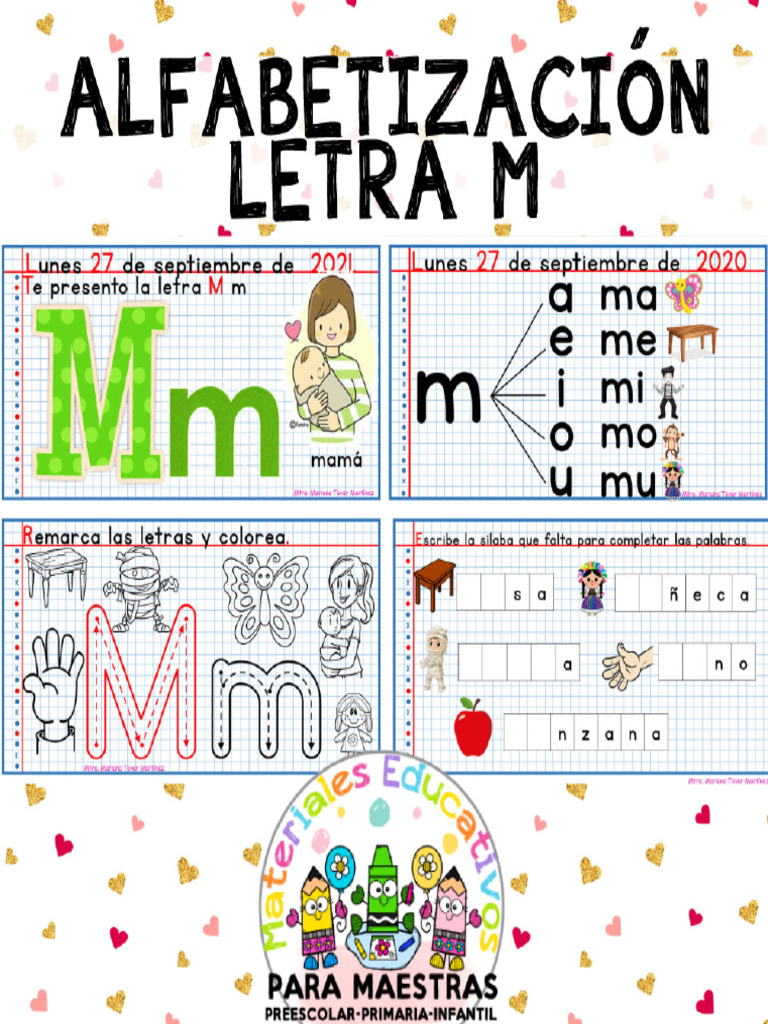 Cuaderno Para Alfabetizar La Letra M Por Materiales Educativos Maestras ...