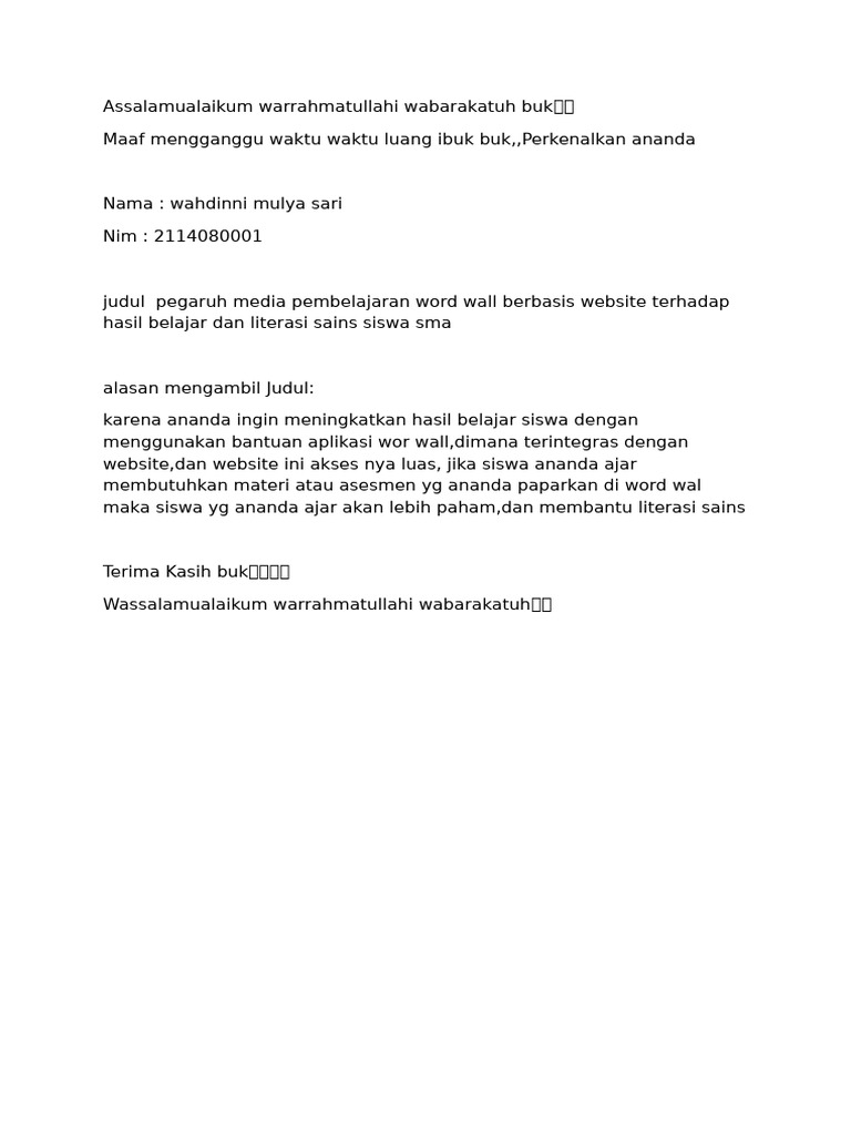 001 Wahdinni Mulya Sari,Mp2 B | PDF