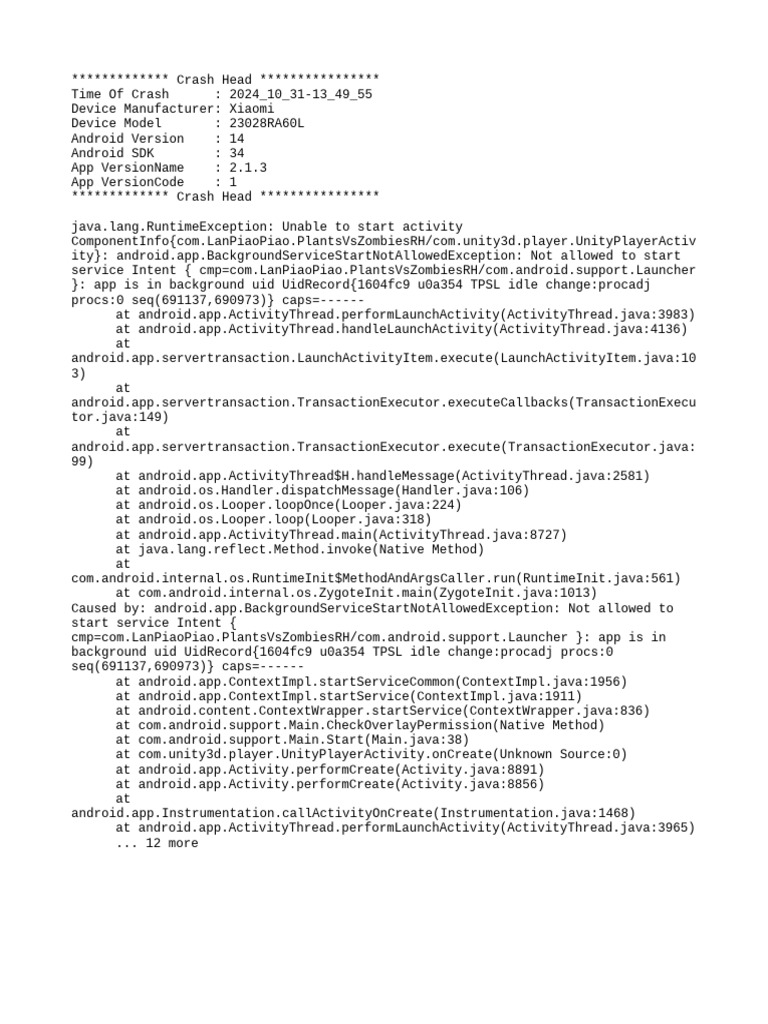 Mod Menu Crash 2024 10 31-13 49 55 | PDF | Java (Programming Language) | Android (Operating System)