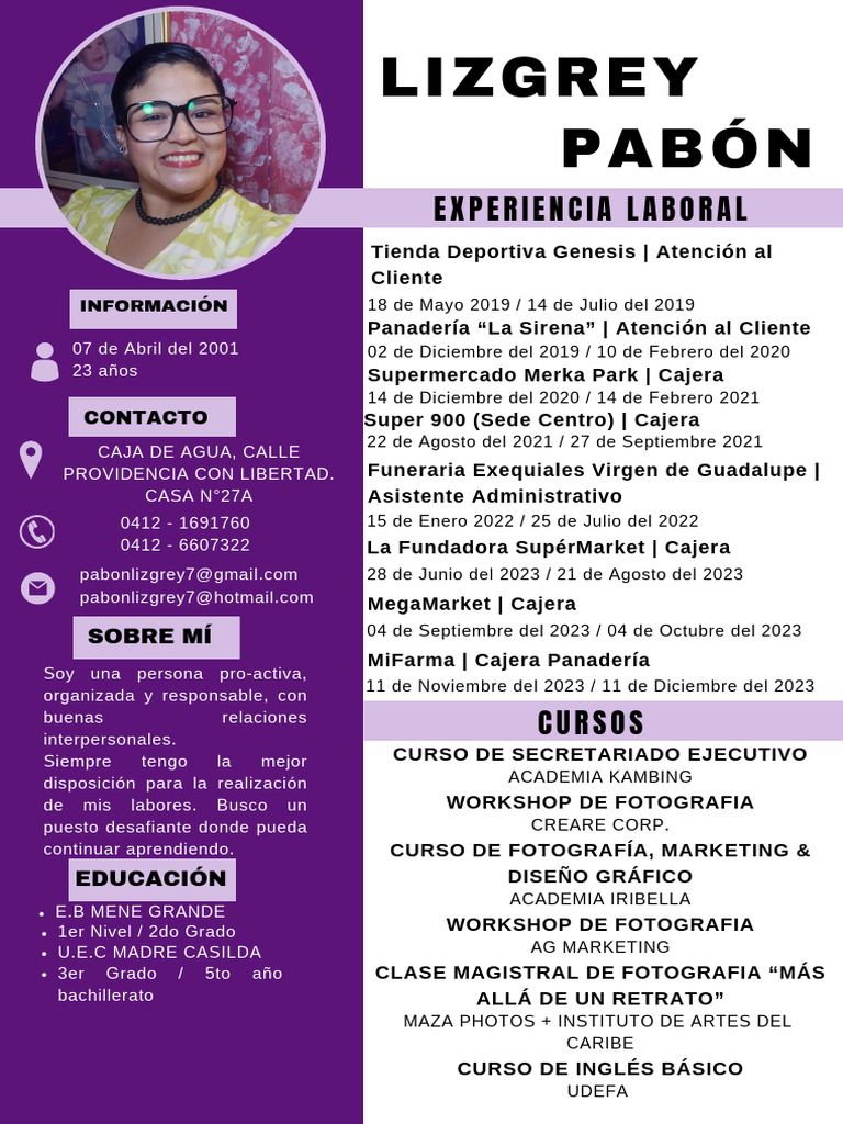 Curriculum Liz Punto Fijo | PDF