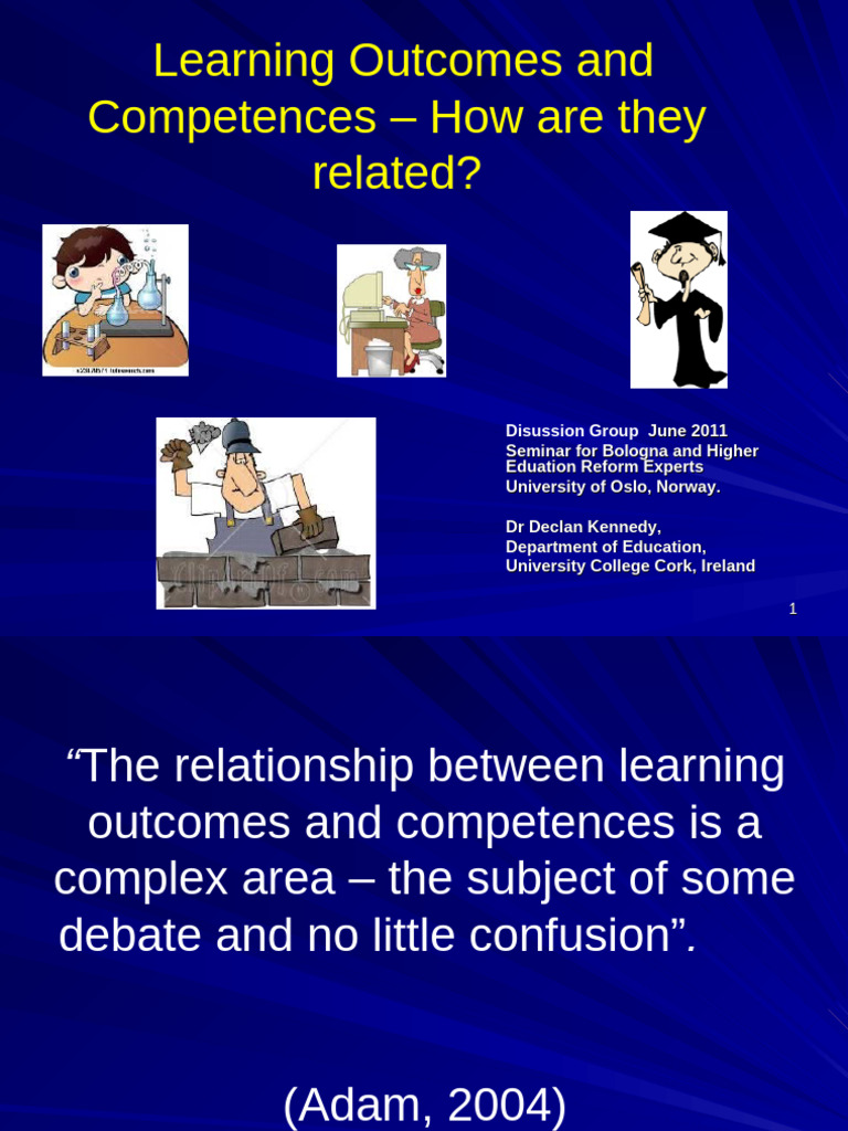 Learning Outcomes vs. Competences Explained | PDF | Skill | Knowledge