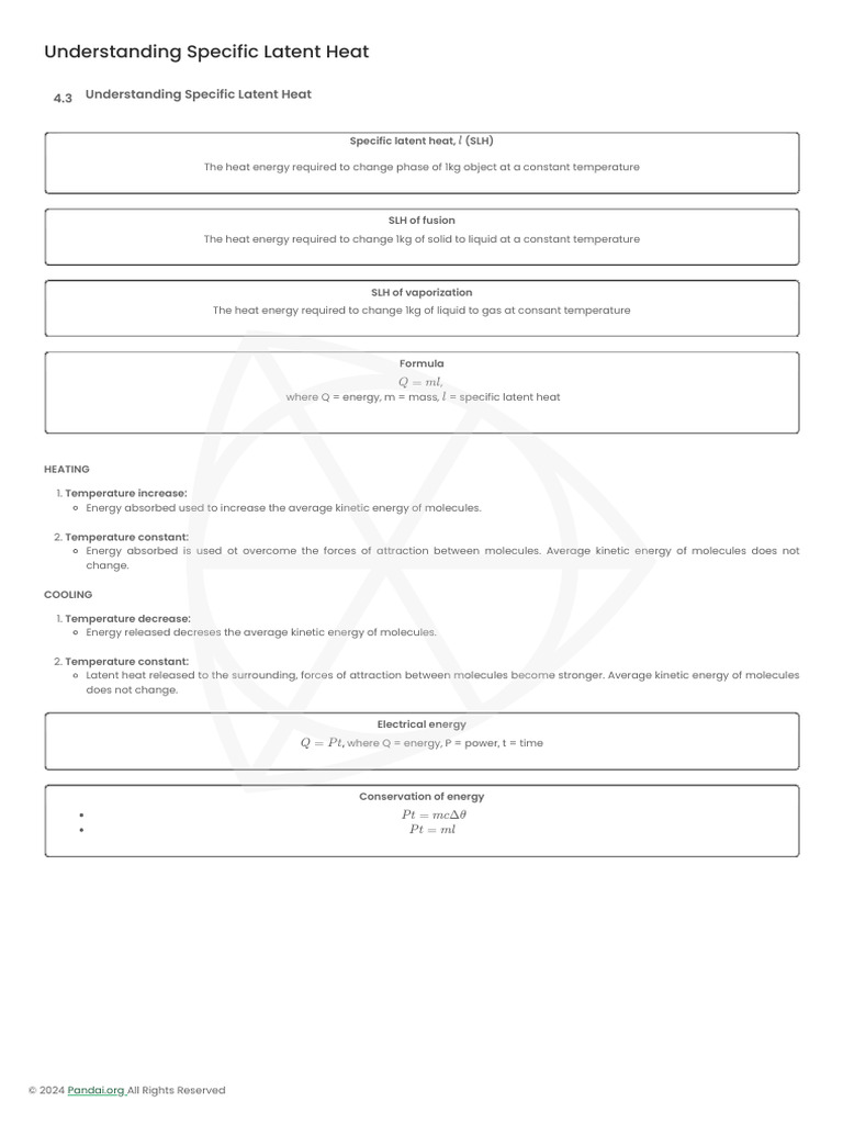 Specific Latent Heat | PDF