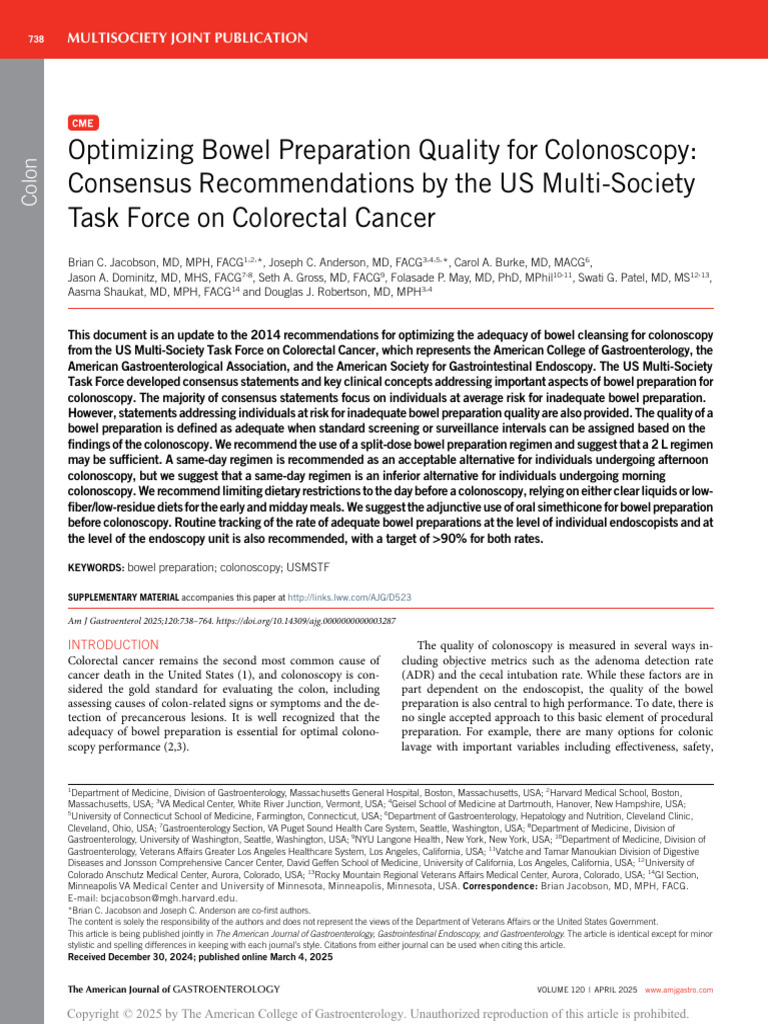Optimizing Bowel Preparation Quality For.14 | PDF | Colonoscopy ...