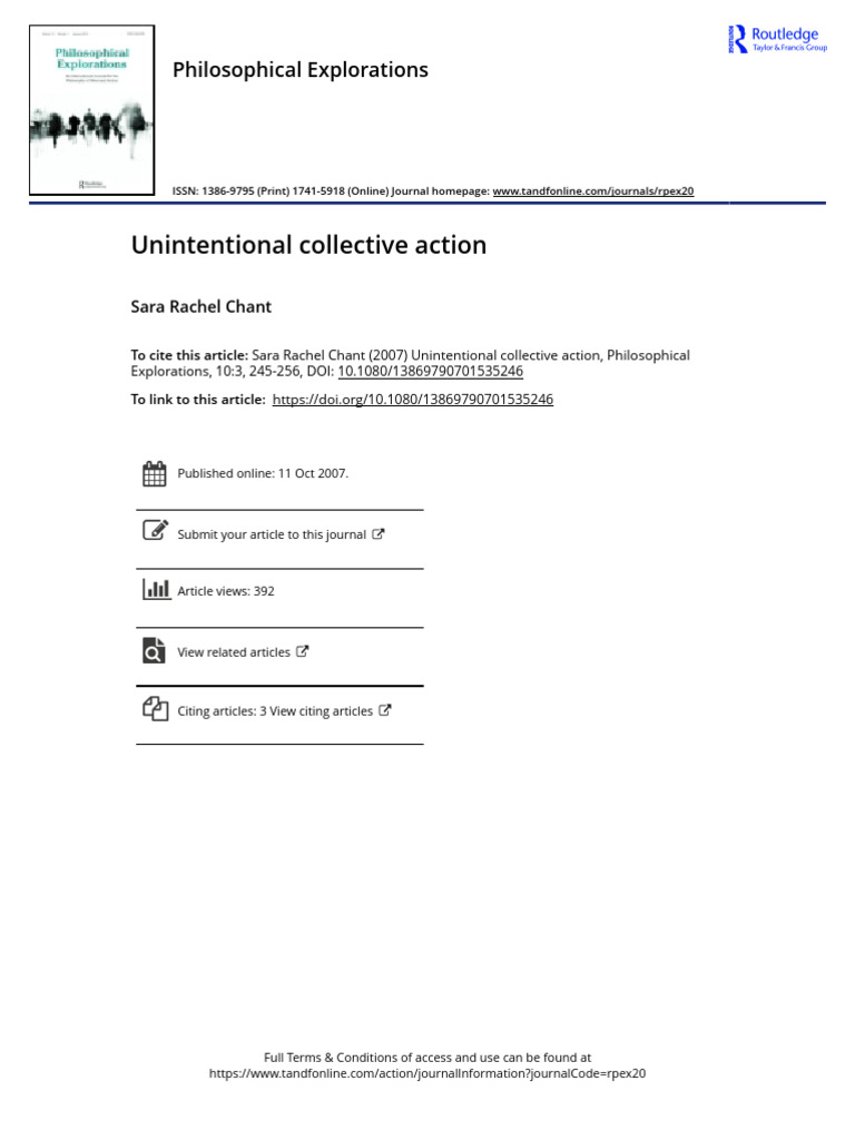 Unintentional Collective Action | PDF | Intention | Shepherd