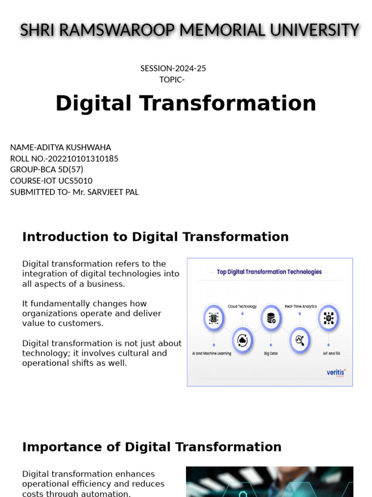 Introduction to Digital Transformation | PDF | Performance Indicator ...