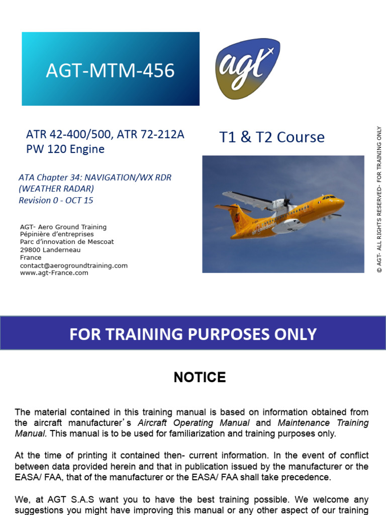 ATR 72 Weather Radar System Overview | PDF | Radar | Waveguide