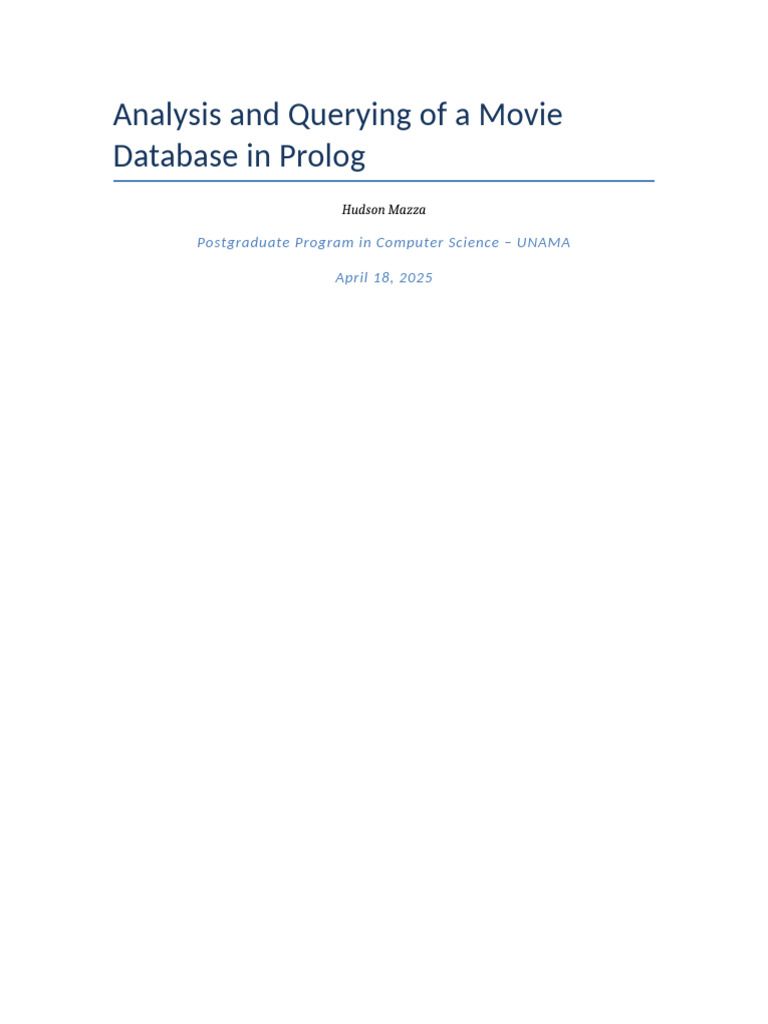Prolog_Movie_Report_English | PDF | Applied Mathematics | Programming Paradigms