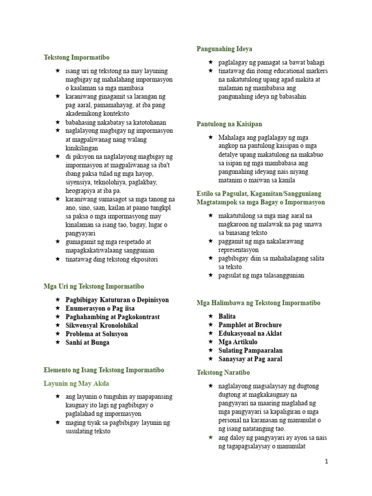 HUMSS 12 1st SEM REVIEWER | PDF