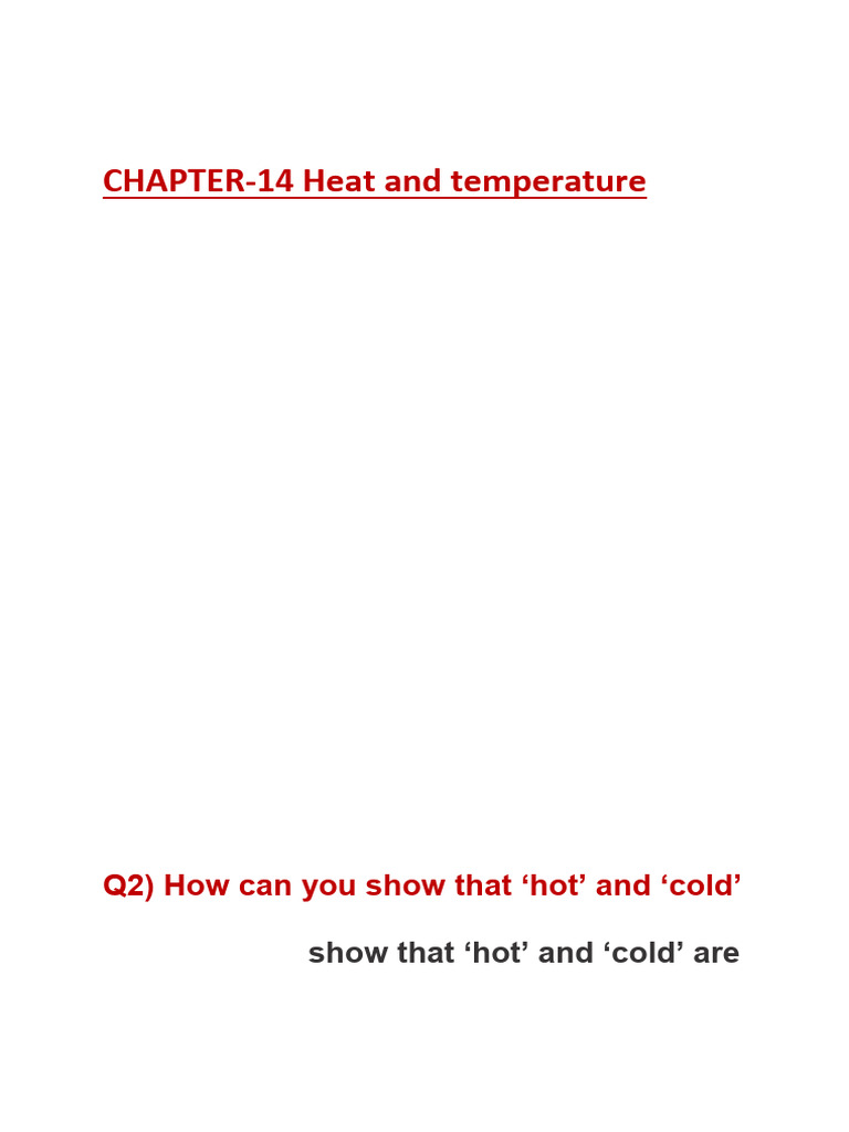 CHapter14 Heat and Temperature | PDF | Fahrenheit | Thermal Expansion