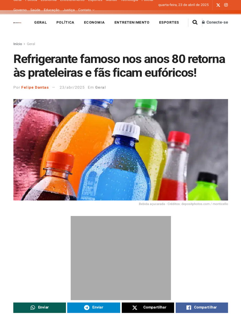 Slice: O Refrigerante dos Anos 80 Retorna | PDF | Bebidas não ...