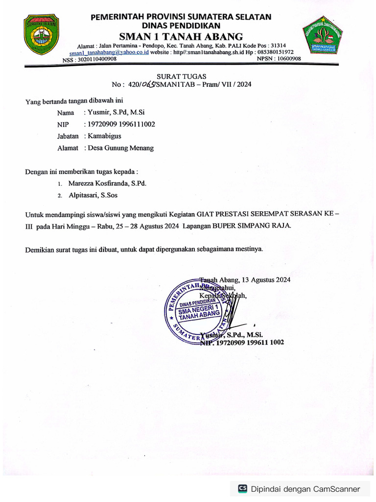 Surat tugas gp | PDF