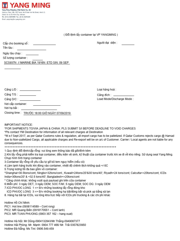 2. BOOKING YANGMING | PDF