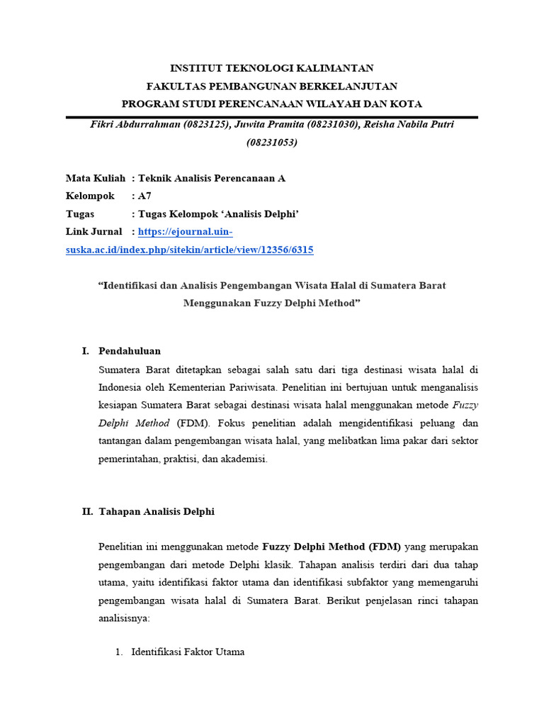 Analisis Delphi | PDF