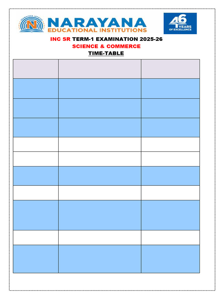 Inc SR Term-1 Timetabl, Syllabus & Qpsettrs 2025-26 | PDF | Aldehyde ...