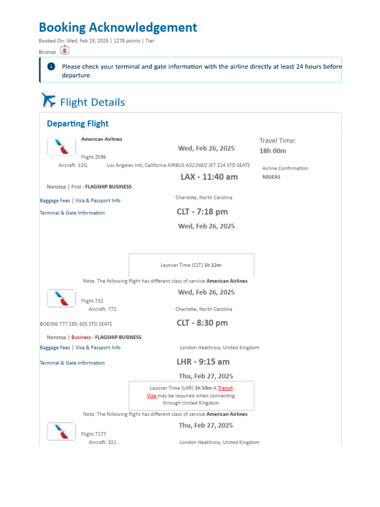 Mark Flight Ticket Confirmation | PDF | Airlines | American Airlines