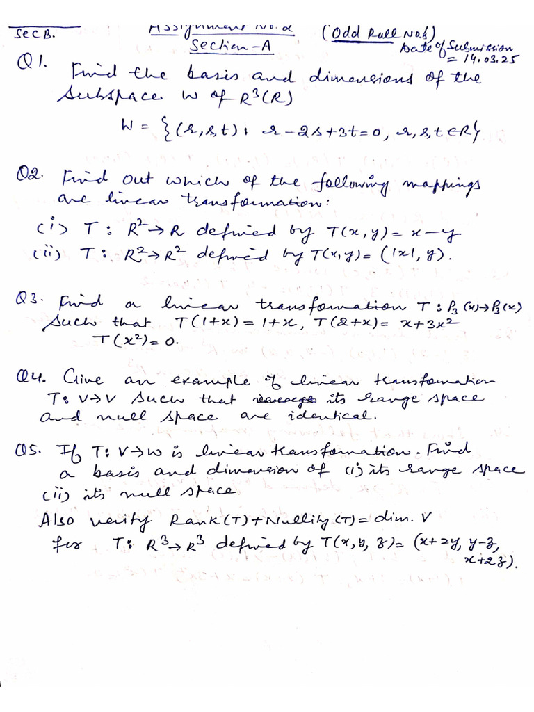 Assignment-2 Math - 2 | PDF