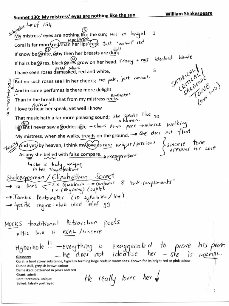 Grade 12 Poetry 2023 Annotated Poems | PDF