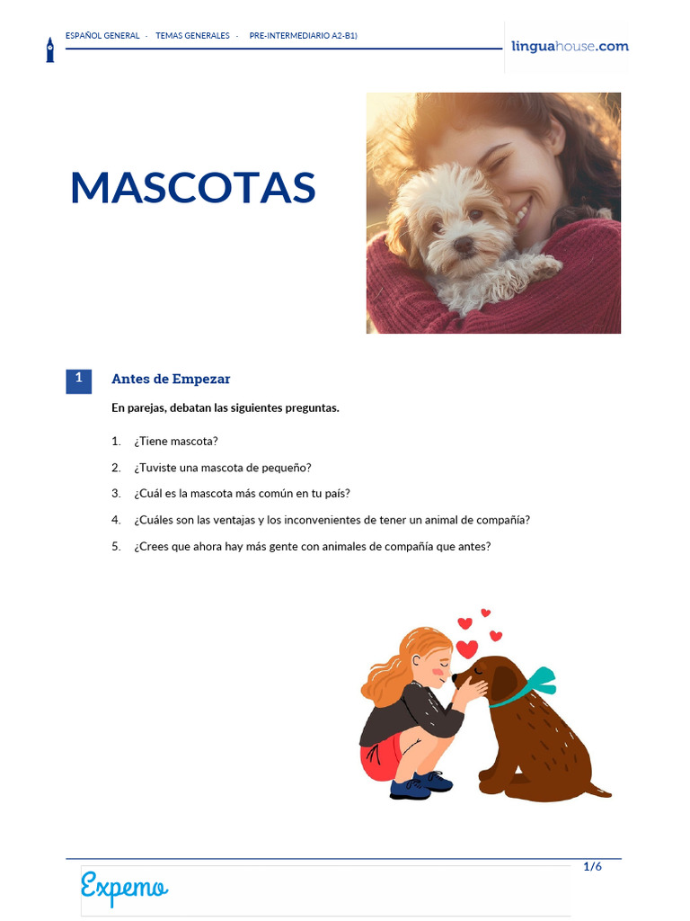 Debate y vocabulario sobre mascotas | PDF | Mascota | Etnobiología